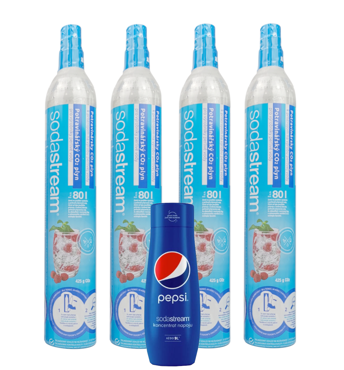 Gaz do Napełnienia Butli Nabój CO2 SODASTREAM + SYROP PEPSI 440ml ...